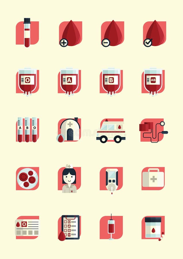 Set of Hospital Related Objects. Vector Illustration Decorative Design ...