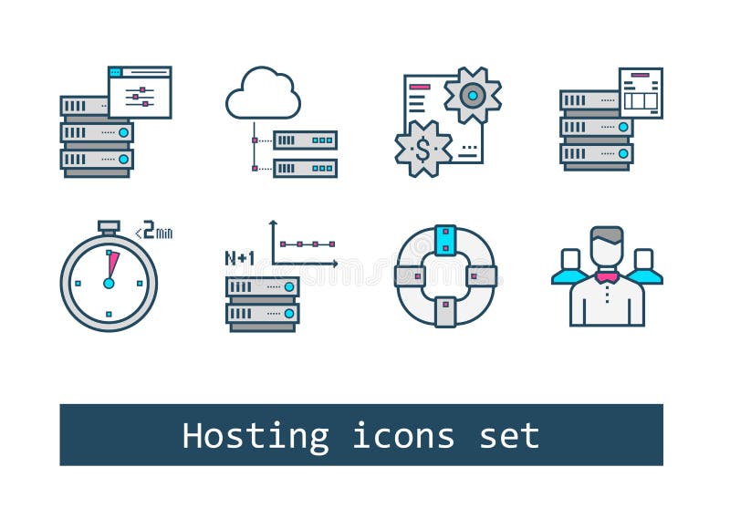 VPS stock illustration. Illustration of host, hosting - 41033755