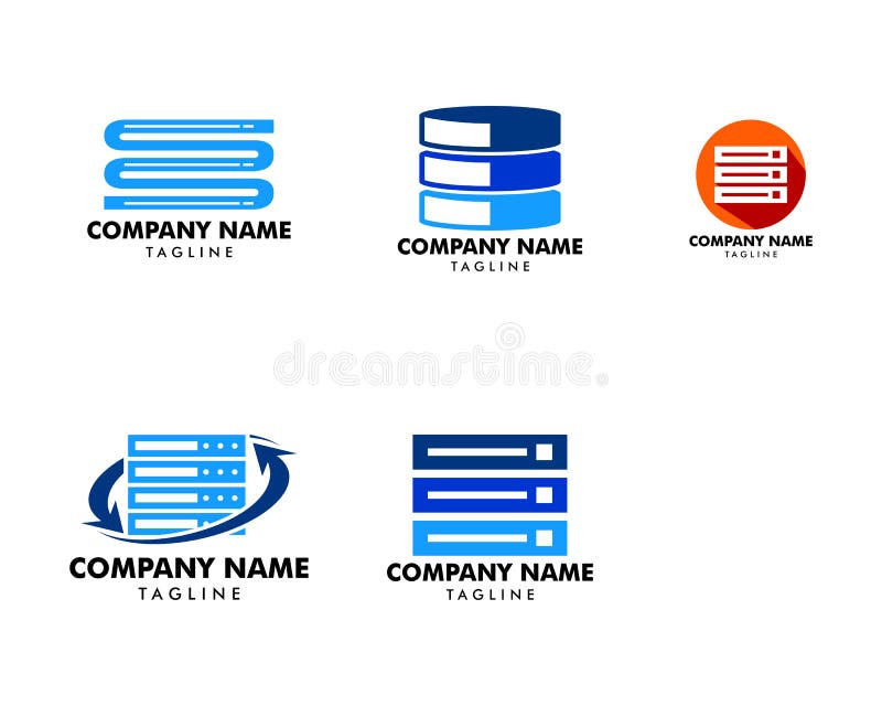 Set of Hosting Logo Template Design Vector Stock Vector - Illustration ...