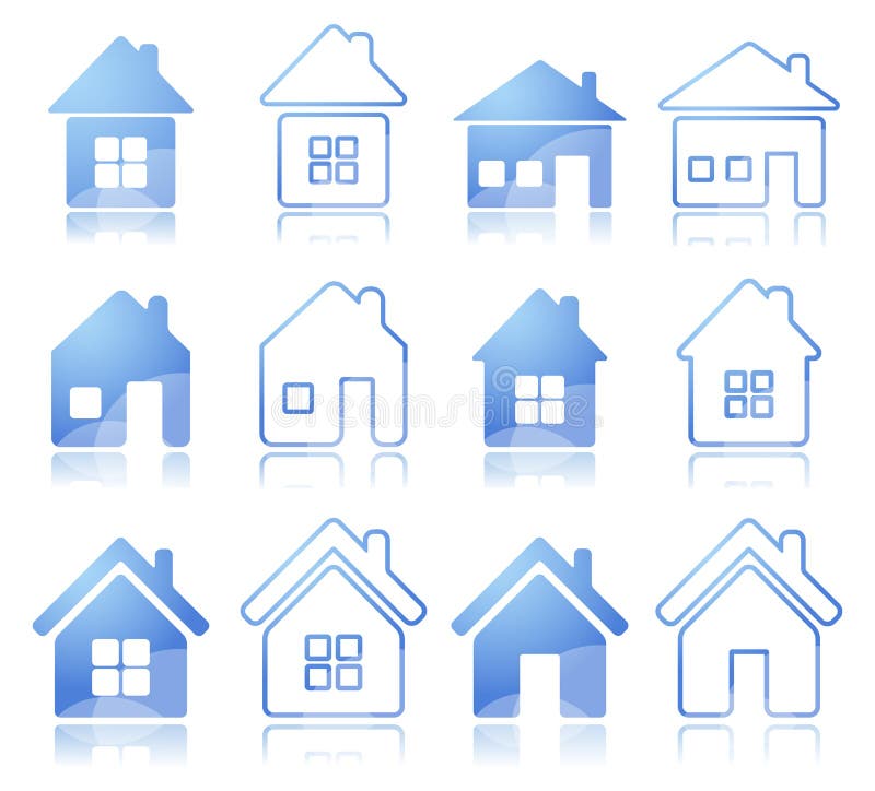 House Location Icon. Drop Shadow Map Pointer Silhouette Symbol. Real ...