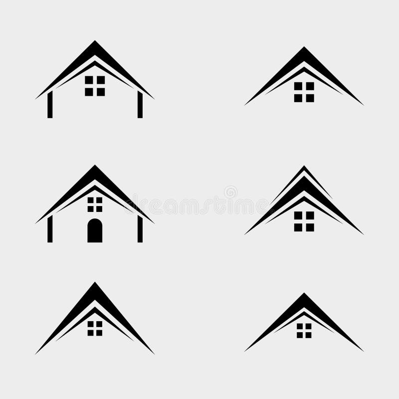 Set of House Icons - Home Icons Bundle Stock Vector - Illustration of ...