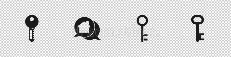 Set House Key, Real Estate Message House, and Icon. Vector Stock Vector ...