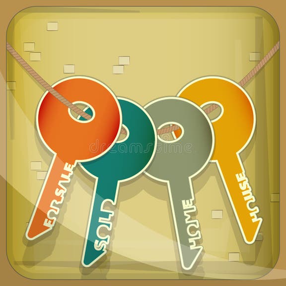 Set of House Keys stock vector. Illustration of lock - 29497945