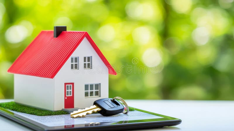 A Set of House Keys, an Insurance Policy, and a Model Home Illustrating ...