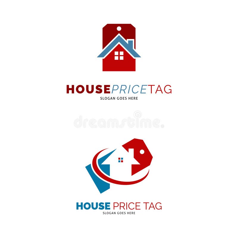 Set of House Price Tag Icon Vector Logo Template Illustration Design ...
