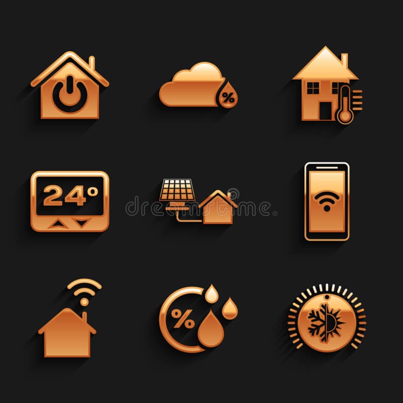 Set House with Solar Panel, Humidity, Thermostat, Mobile Wi-fi Wireless ...
