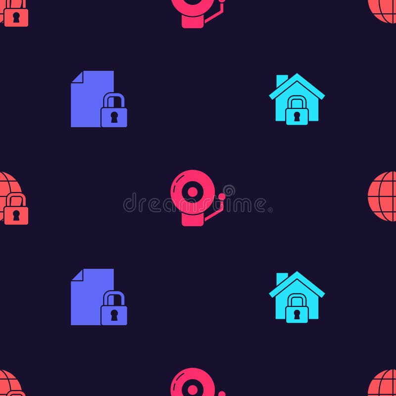 Set House Under Protection, Document and Lock, Ringing Alarm Bell and ...