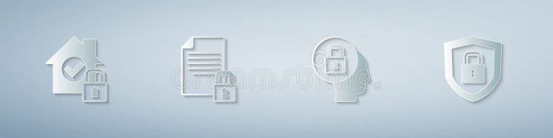 Set House Under Protection, Document and Lock, Lock and Shield Security ...