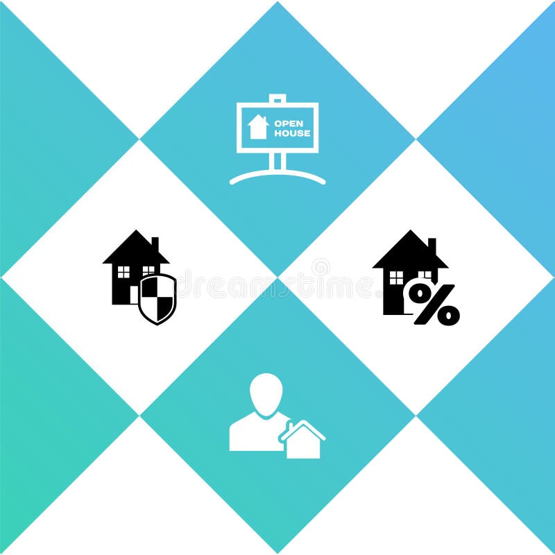 Set House Under Protection, Realtor, Hanging Sign with Open House and ...