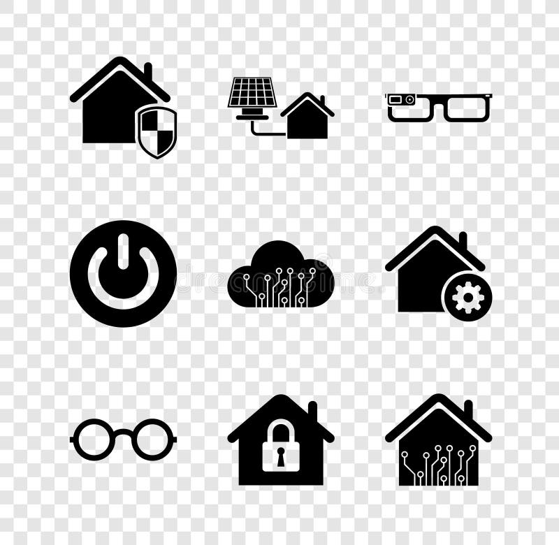 Set House Under Protection, with Solar Panel, Smart Glasses, Glasses ...
