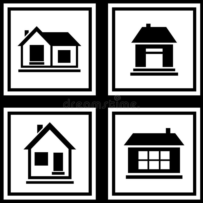 House with a Veranda Line and Glyph Icon. Gable Roof House with Porch ...