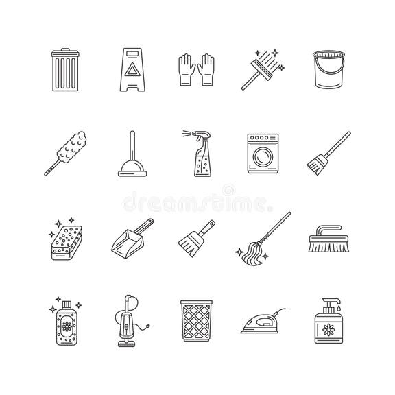 Set of Household Items. Vector Illustration Decorative Design Stock ...
