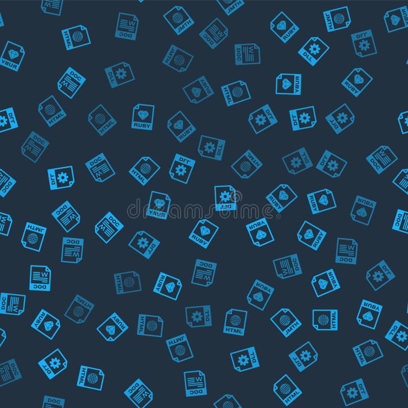 Set Html File Document Ruby Dll and Doc on Smoless Pattern. Vector ... Set Html File Document Ruby Dll and Doc on Smoless Pattern. Vector ...