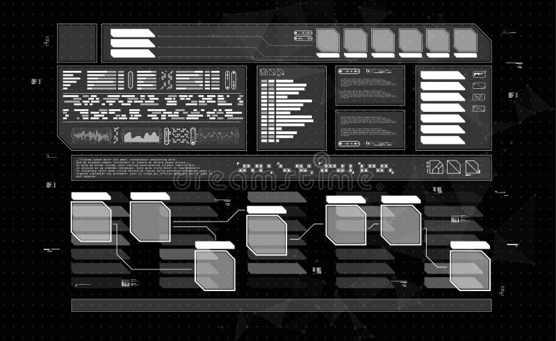 Set of HUD Infographic Panels. Head-up Display Panels for the Web and ...