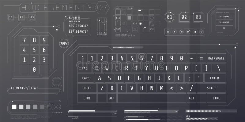 Futuristic Keyboard Texture