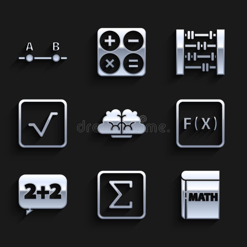 Set Human Brain, Sigma Symbol, Book with Word Mathematics, Function ...