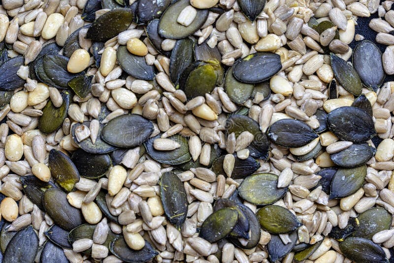 Set of Human Food Seeds Consisting of Seeds and Sunflower Seeds Stock ...