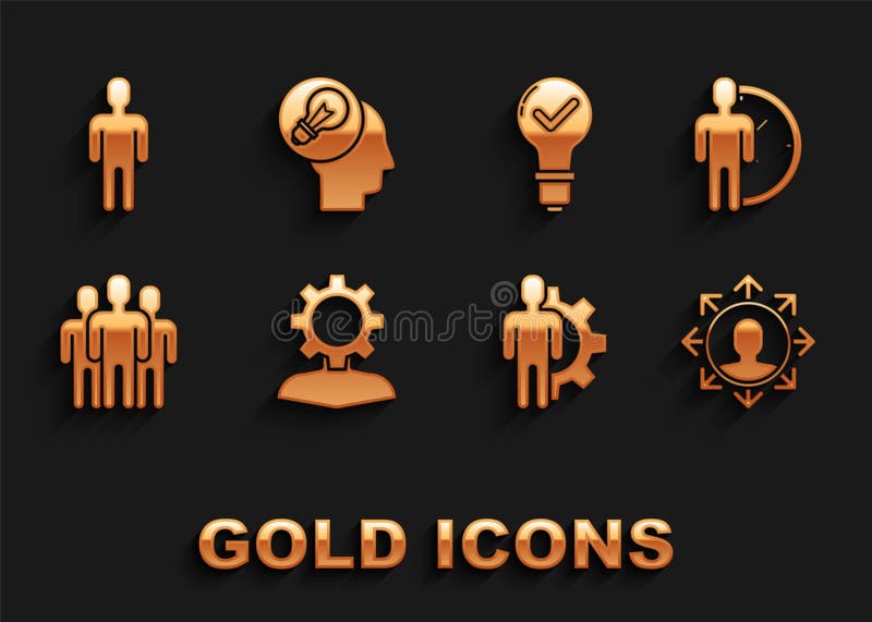 Set Human with Gear Inside, Time Management, Project Team Base, Users ...