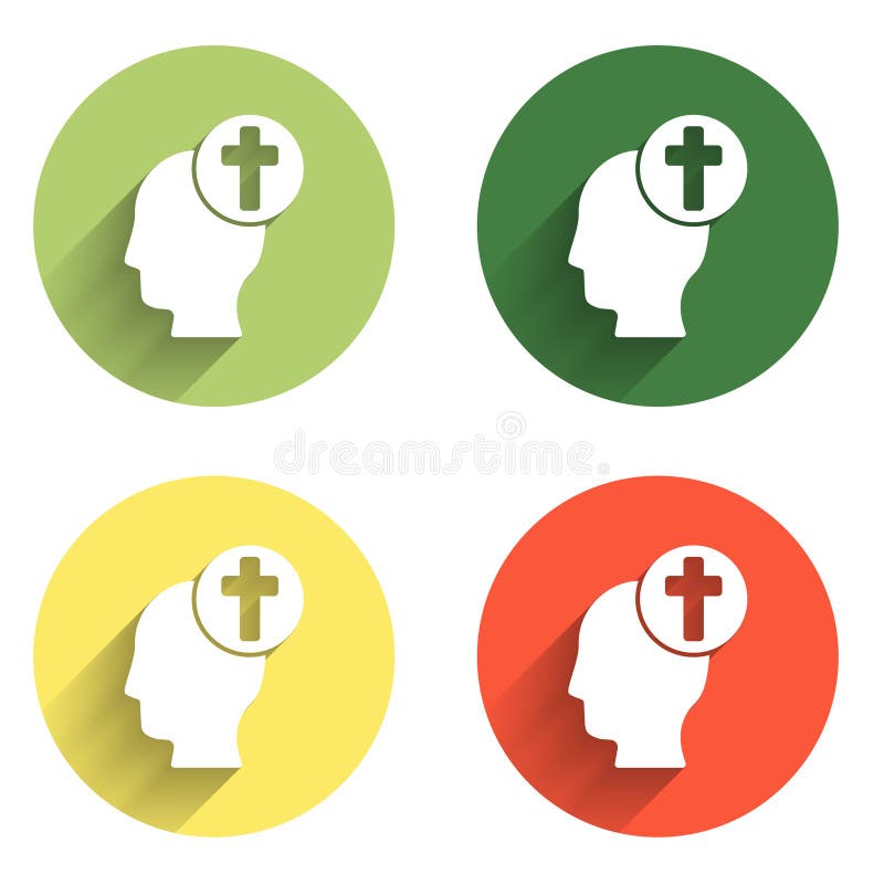 Head Cross Icon on a White Background Stock Vector - Illustration of ...