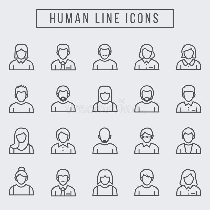 A Set of Human Icons. Vector Illustration Decorative Design Stock ...