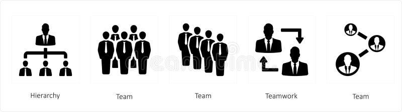 Hierarchy, Team and Teamwork Stock Vector - Illustration of icon ...