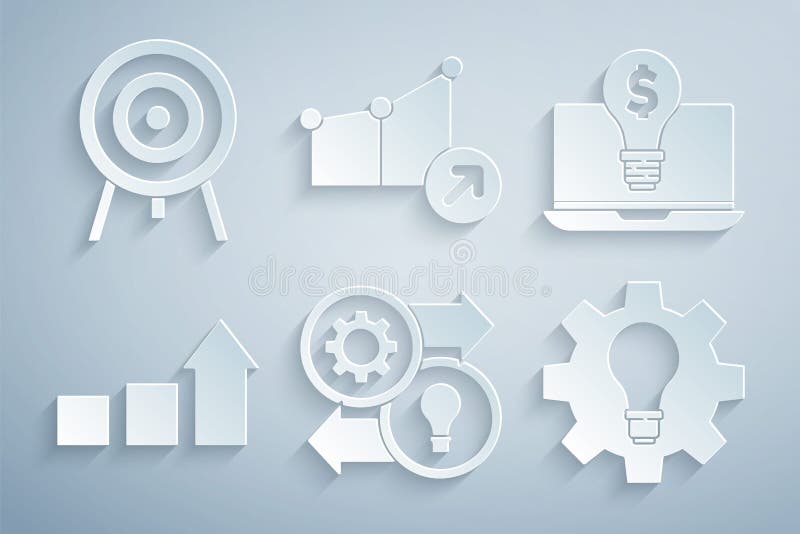 Set Human Resources, Light Bulb with Dollar on Laptop, Financial Growth ... Set Human Resources, Light Bulb with Dollar on Laptop, Financial Growth ...