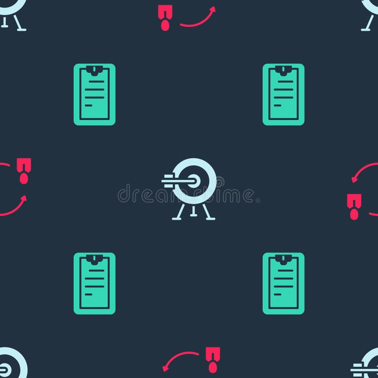 Set Human Resources, Target with Arrow and Clipboard Checklist on ...