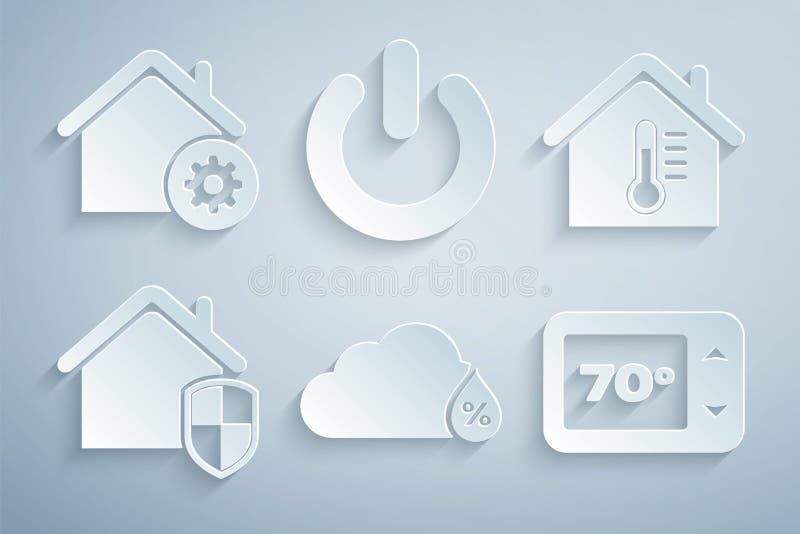 Set Humidity, House Temperature, Under Protection, Thermostat, Power ...