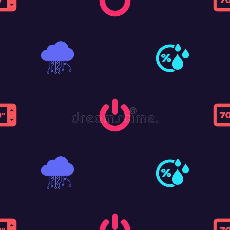 Set Humidity, Internet of Things, Power Button and Thermostat on ...