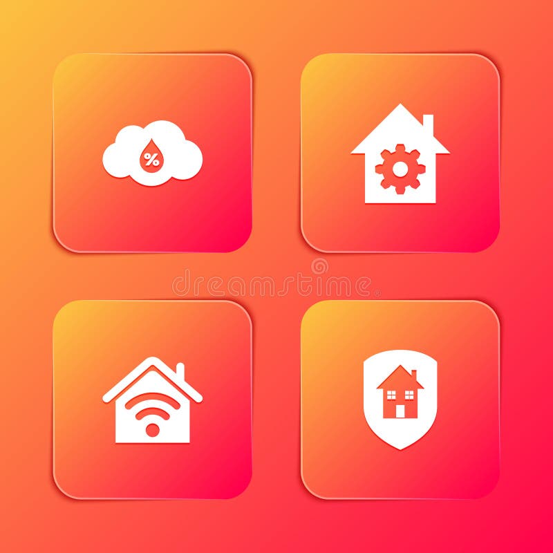 Set Humidity, Smart Home Settings, with Wi-fi and House Under ...