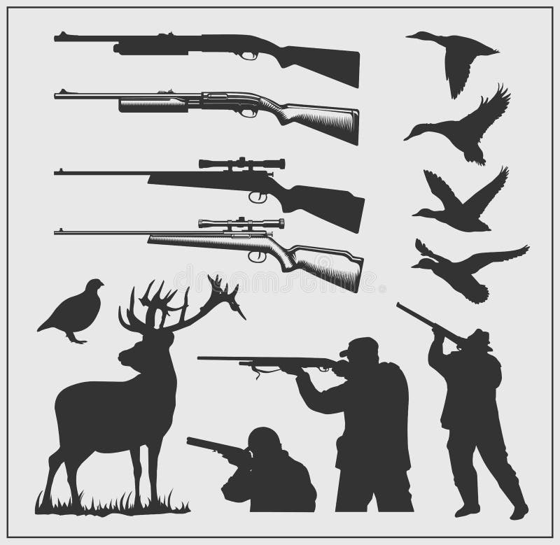 Set of Hunting Labels, Badges and Design Elements. Stock Vector ...