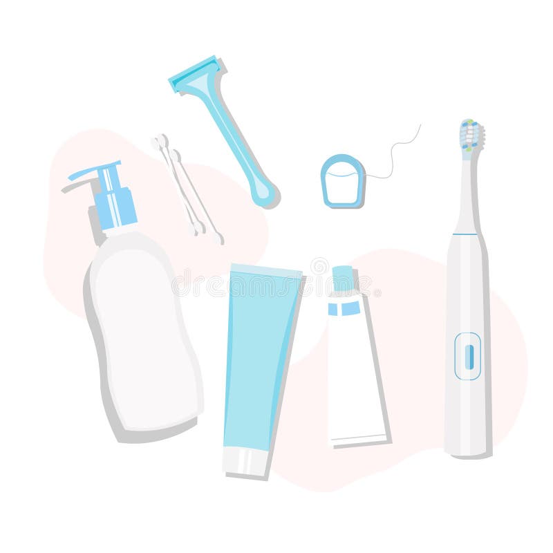 Set of Hygiene Products Isolated Stock Vector - Illustration of ...