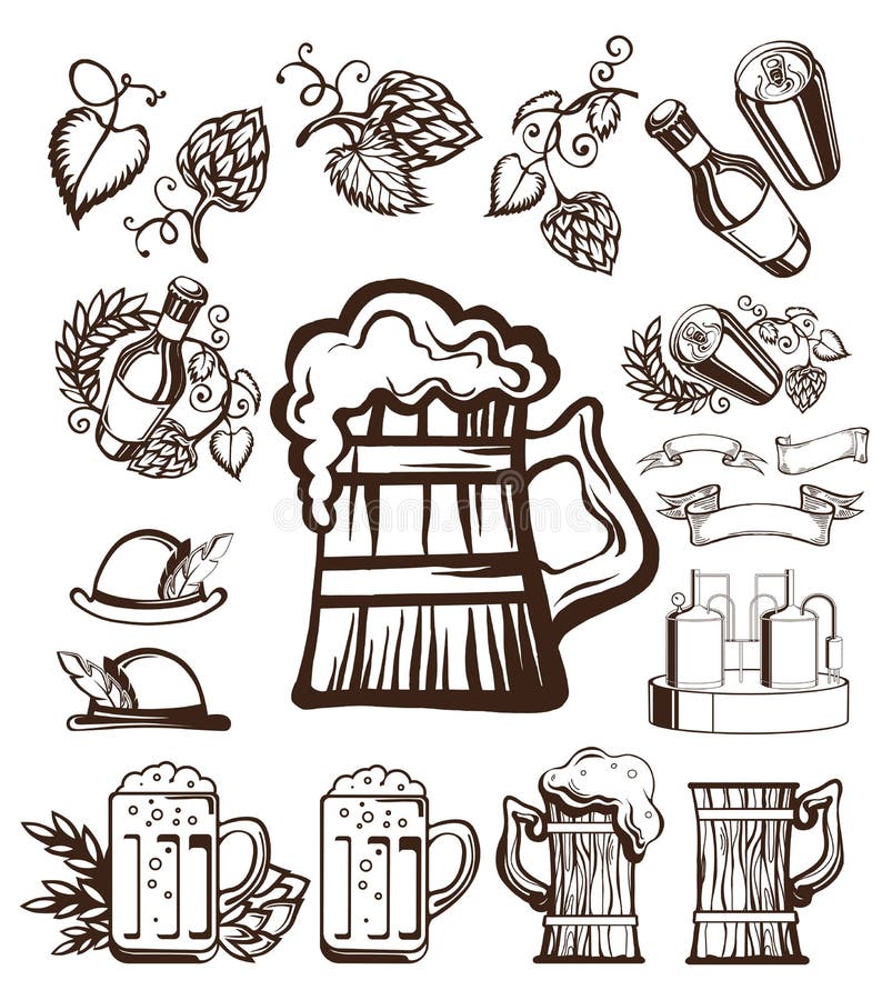 Set icon beer stock vector. Illustration of natural, food - 91015749