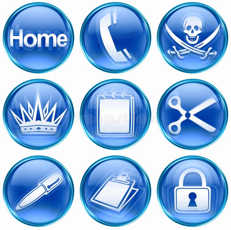 Office Icon Set Blue Stock Illustrations – 38,681 Office Icon Set Blue ...