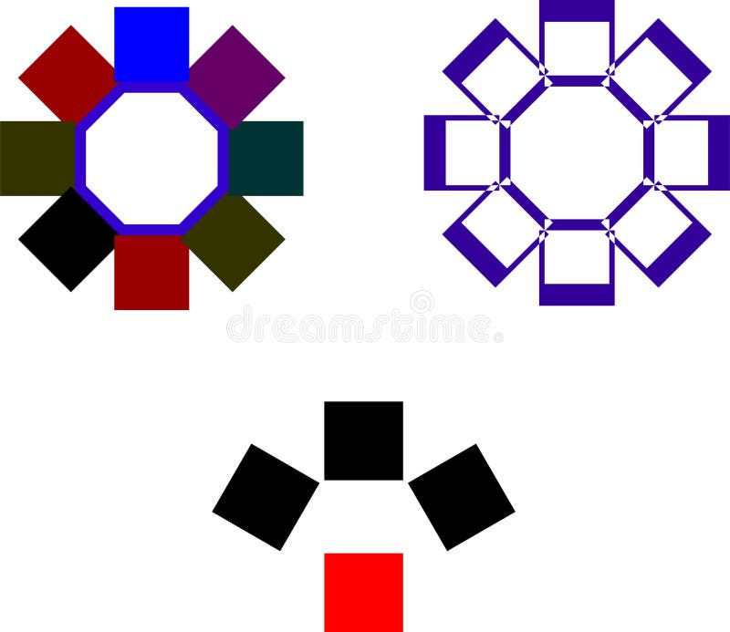 Set of Icon Colourful Sets of Square Joint Colourful Stock Vector ...