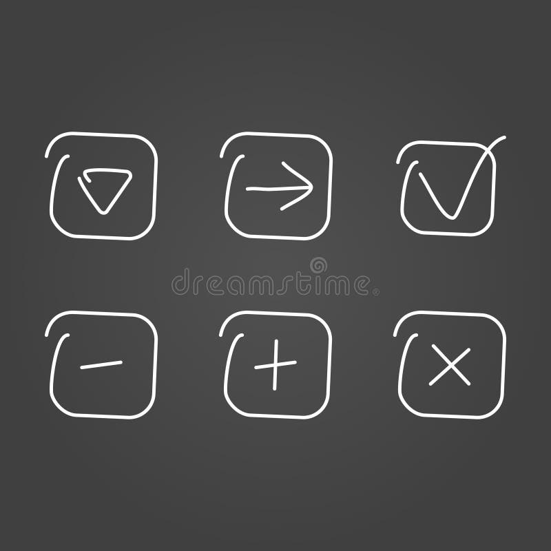 Set icon draw effect stock vector. Illustration of right - 66613623