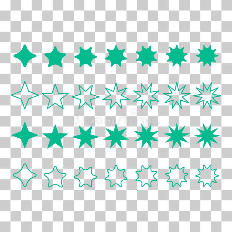 Set of Icon Element Star, Flat Button Web Design, Trendy Vector ...
