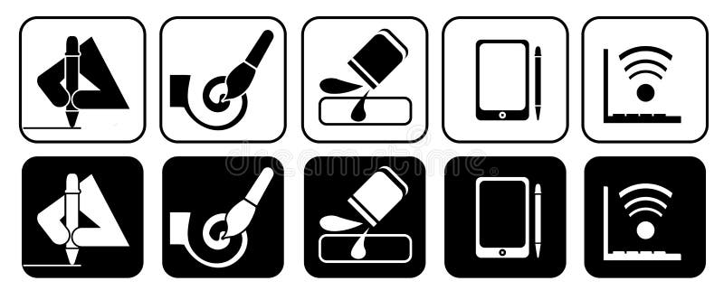 Microstoc Vector and White Icon Stock Vector - Illustration of arrow ...