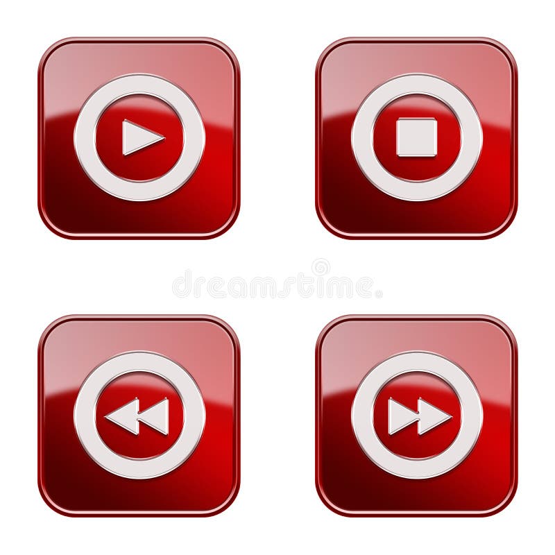Set icon red glossy #28. stock illustration. Illustration of style ...