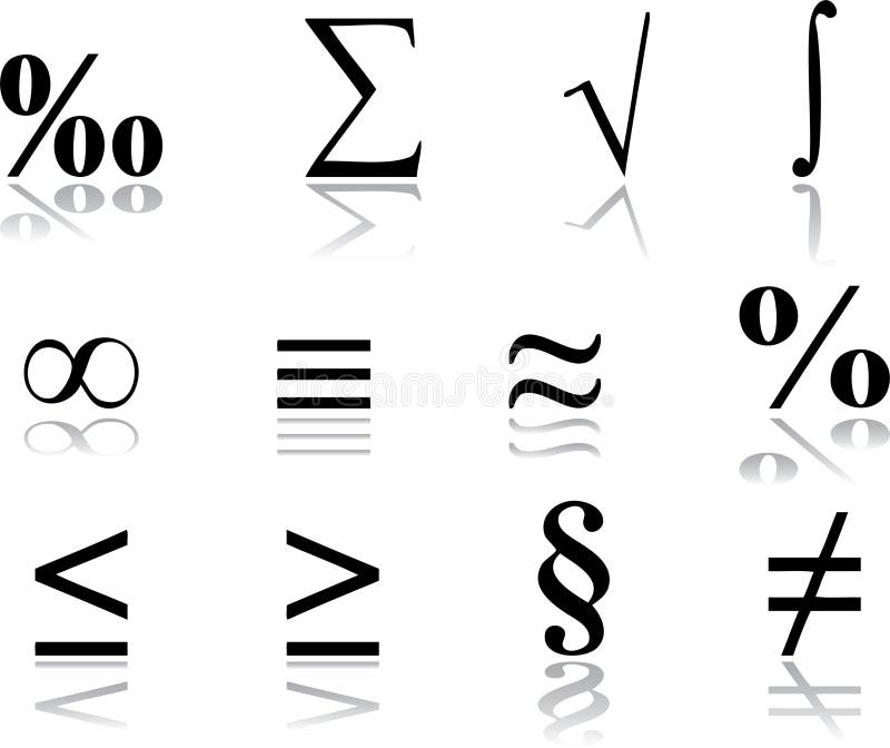 Mathematics Icons Set stock vector. Illustration of scissors - 40985308