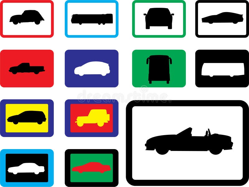 Set icons - 36. Cars stock vector. Illustration of design - 5841286