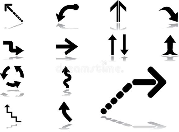 Set icons - 48. Arrows stock vector. Illustration of moving - 6165584
