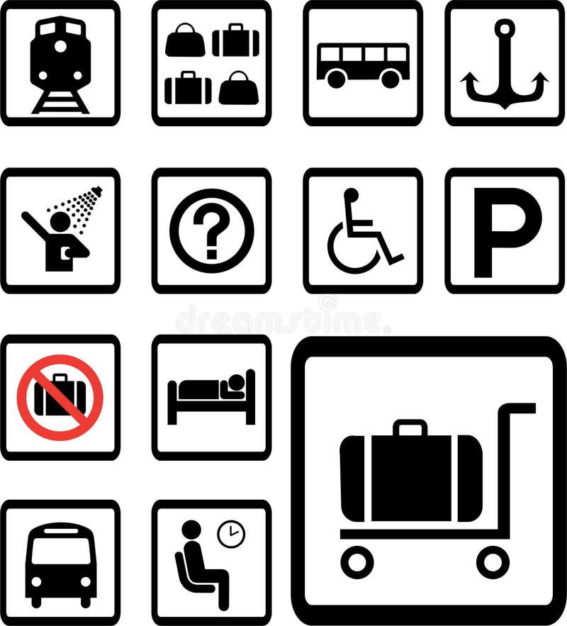 Set Icons 84B. Transport Icons Stock Vector - Illustration of train ...