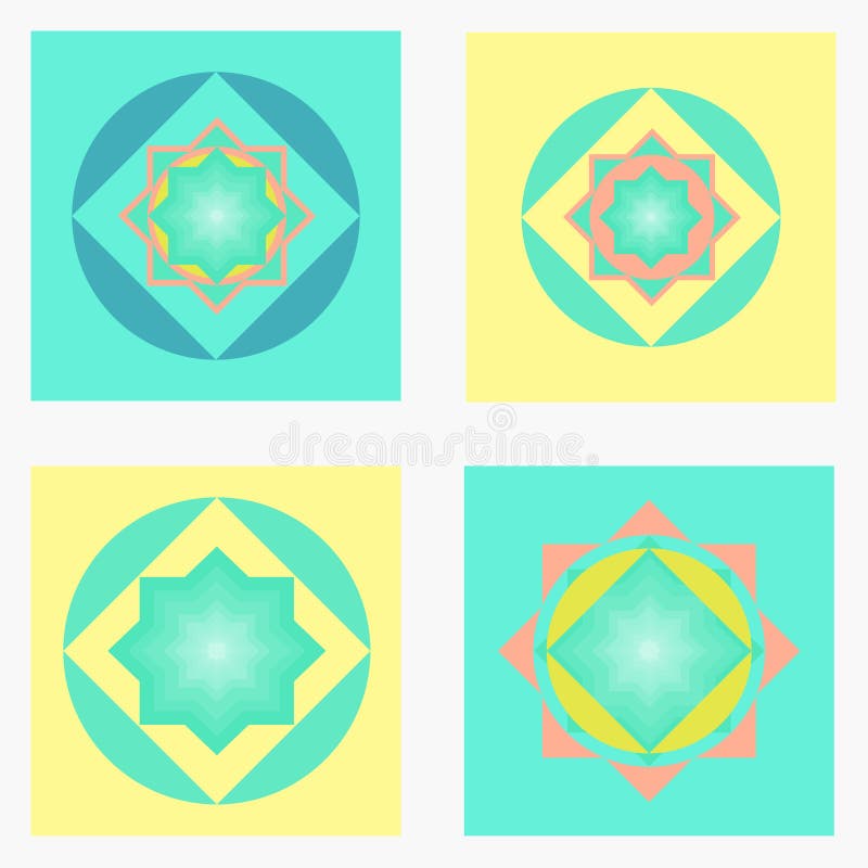 Set of Icons Abstract Background Pattern Graphic Design Vector ...