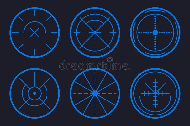 Set of Icons Aim Target, Targeting, Aiming, Goal Stock Vector ...
