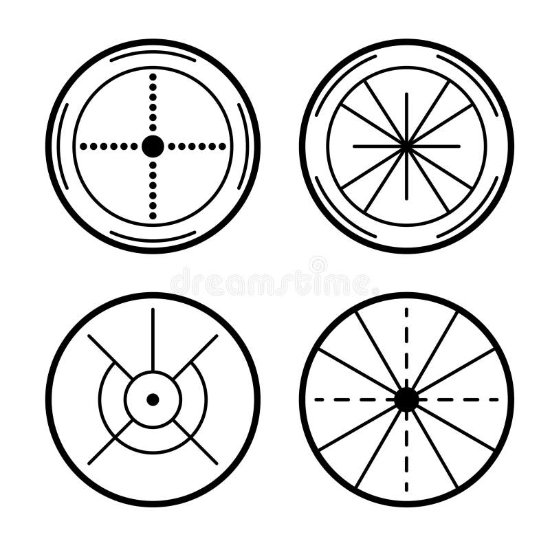 Set of Icons Aim Target, Targeting, Aiming, Goal Stock Vector ...
