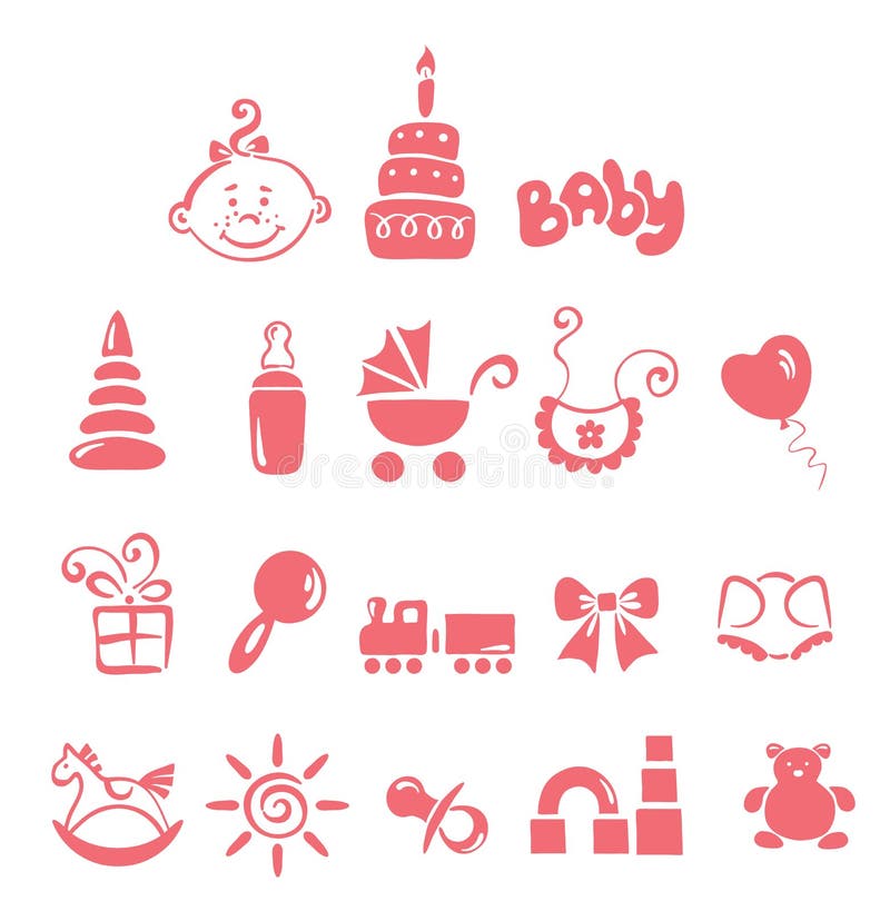 Baby Girl Symbols Clip Art