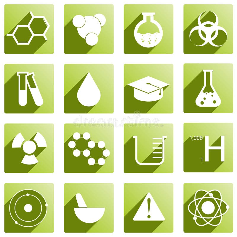 A Set of Icons for Chemistry. Stock Vector - Illustration of chemistry ...