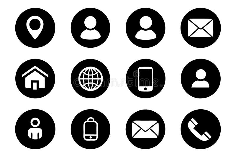 Set of Icons for Circle Containing Stock Vector - Illustration of shape ...
