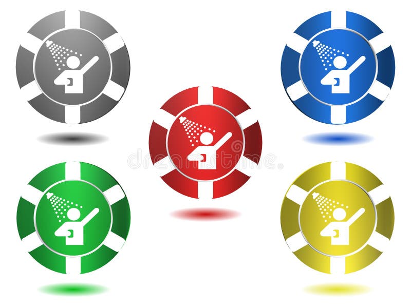 Set of Icons in Color, Shower, Illustration Stock Illustration ...